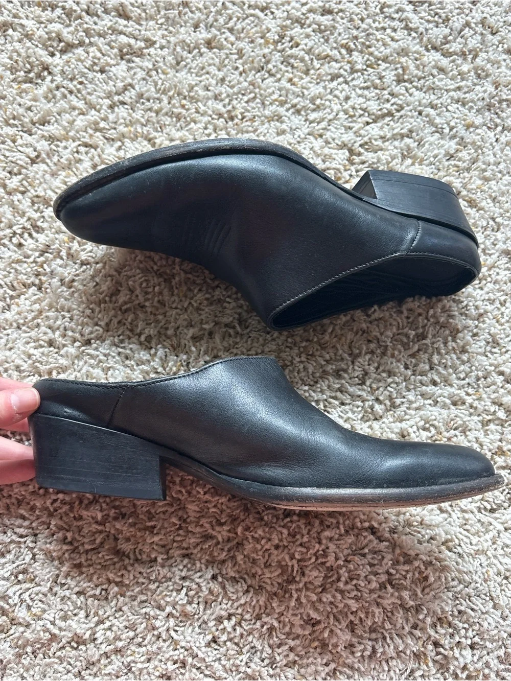 Tecovas | Shoes | Tecovas The Sophie Black Leather Western Mules 8 ...